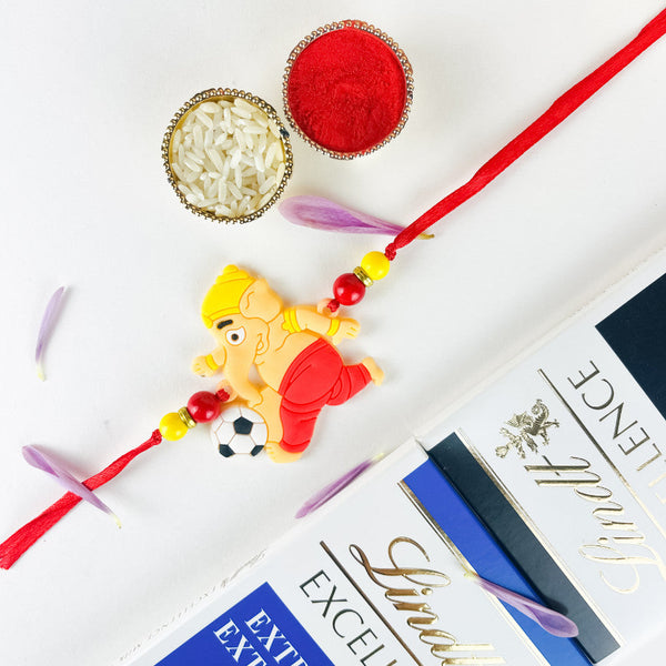 Bal Ganesh Rakhi With Lindtt Collection - Cartly